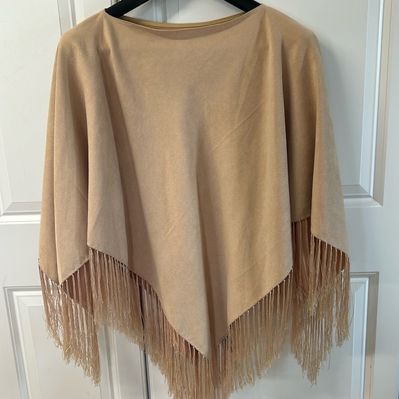 Symphony designs | Tops | Light Weight Fringed Cape Fitting Most Sizes ...